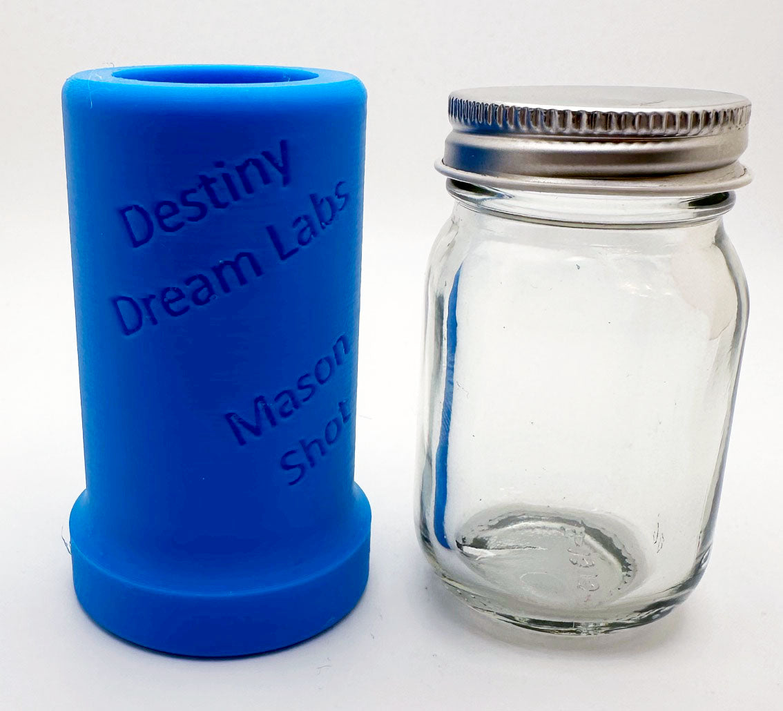 Holder for a Mason 2oz shot glass – Destiny Dream Labs